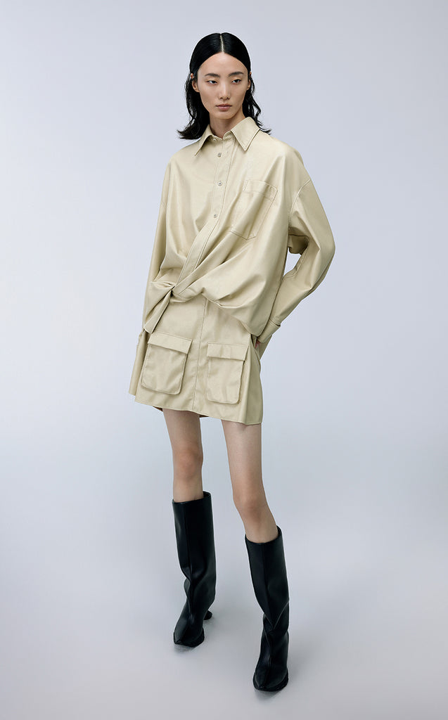 Dress / JNBY Relaxed Knee Length Polyurethane Dress – JNBYPLUS